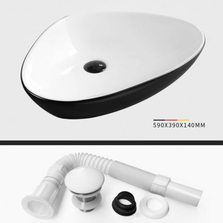 Discount Nordic Style Ceramic Wash Basin with Art Triangle Shape for ...